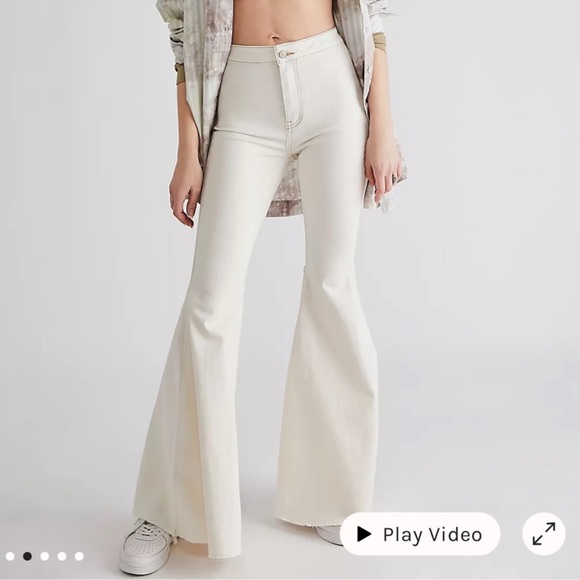 We The Free | Pants & Jumpsuits | We The Free White Flare Wide Leg Pants Float On Flare Size 27 ...